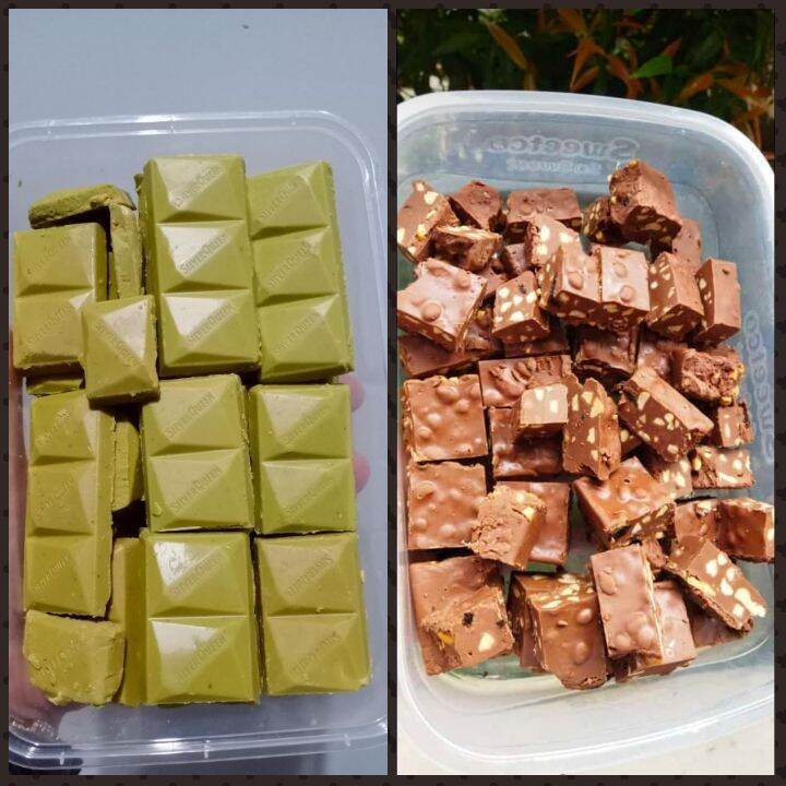 COKLAT SILVERQUEEN PATAHAN GREEN TEA / CHOCOBAR (MEDE ALMOND) BOX ...