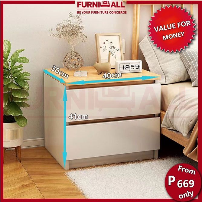 Wooden Elegant Bedside Table Nightstand Coffee Side Table with Drawer ...