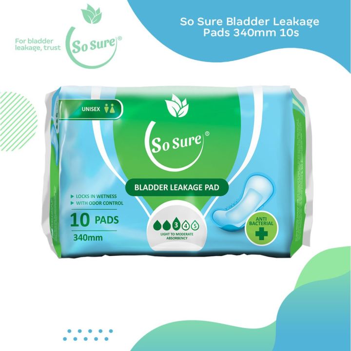So Sure Bladder Leakage Pads 340 mm 10's | Lazada PH