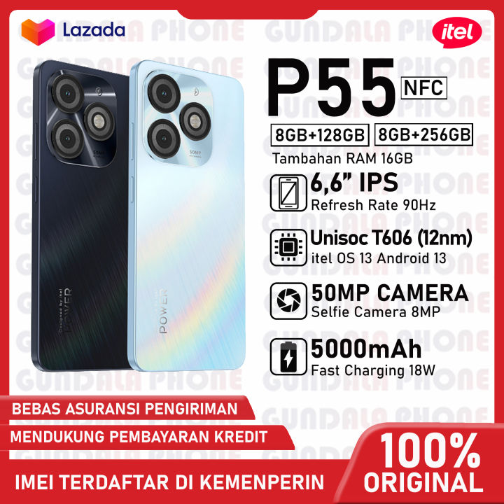 itel P55 4G NFC 8GB + 128GB/256GB (TAMBAHAN RAM 16GB) Garansi resmi | Lazada Indonesia