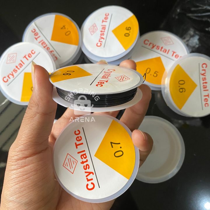 SENAR KARET ELASTIS CRYSTAL TEC KOREA TASIK Gelang Bening Elastis Bahan ...