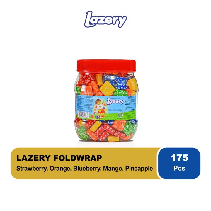 Permen Lazery Foldwrap Aneka Rasa Toples 525 gram - Lazery Foldwrap ...