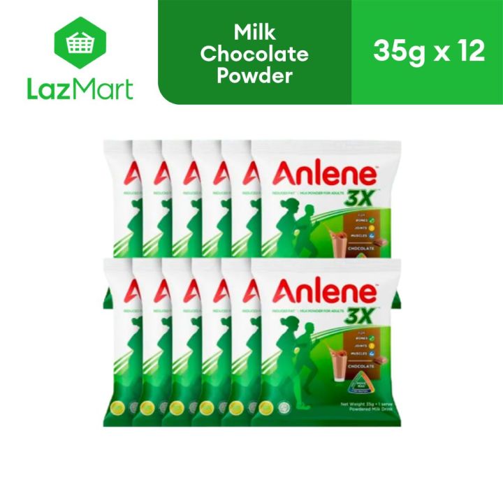Anlene 3X Milk Powder Chocolate 35g - Pack of 12 | Lazada PH