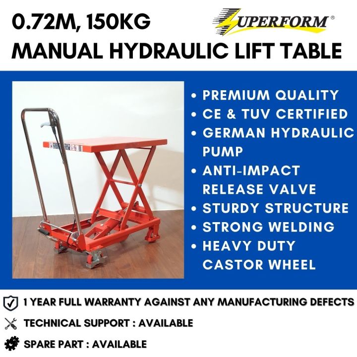 SUPERFORM 150 kg Hydraulic Table Truck Multi-function Steel Trolley ...