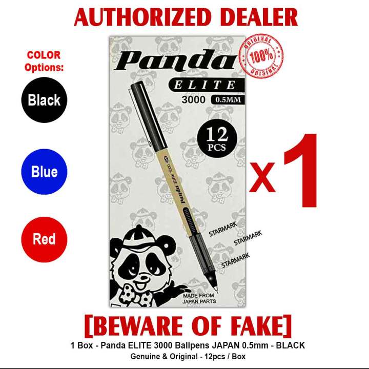 Panda ELITE 3000 Ballpen Ballpens Japan BLACK BLUE RED Ball pen Ball ...