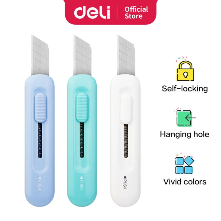Deli Cutter 2079 Mini Cutter Sharp Blade Self Locking Multi-Purpose ...