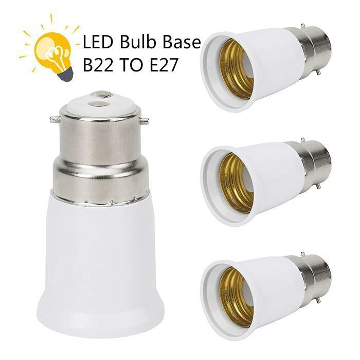 B22 To E27 Lamp Socket LED Bulb Base Adapters Lamp Led Light Screw ...