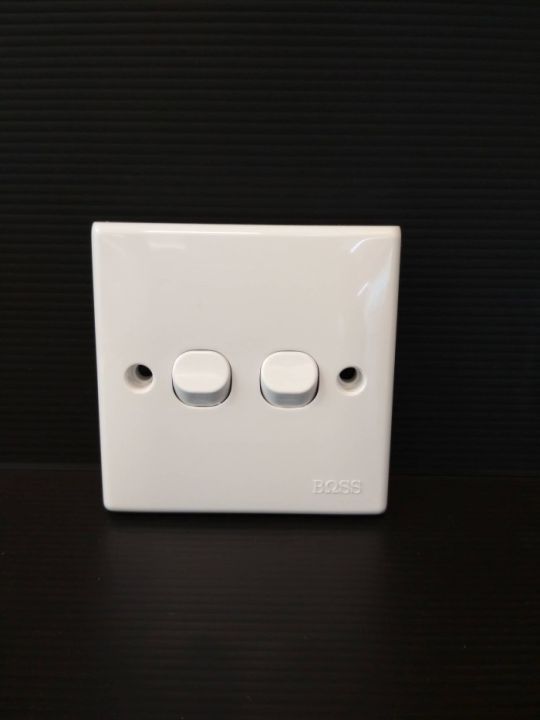 BOSS / Saklar Seri 2 Gang 1 Way Switch BOSS 10A 250V / B32/1/2A ...