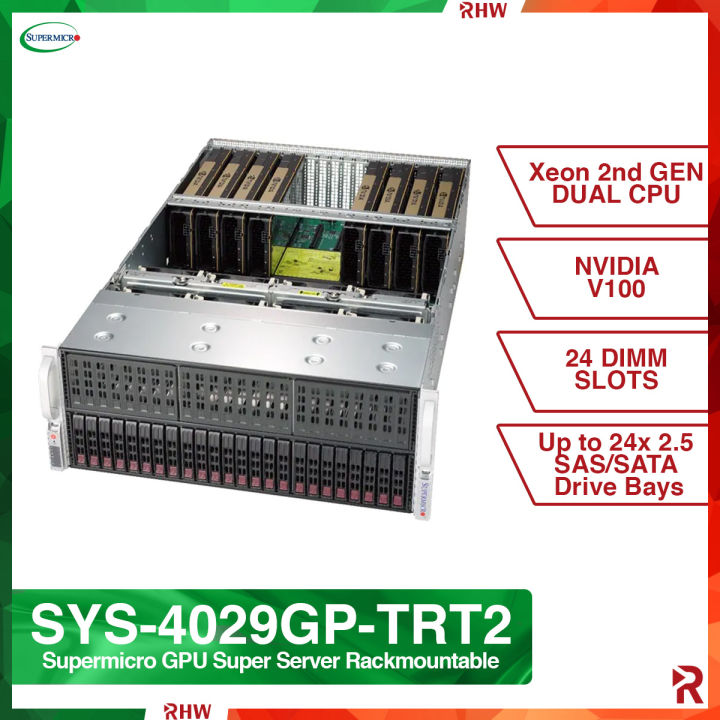Super Server 4029GP-TRT2 Supermicro 4U Dual Processor (Intel), Single ...