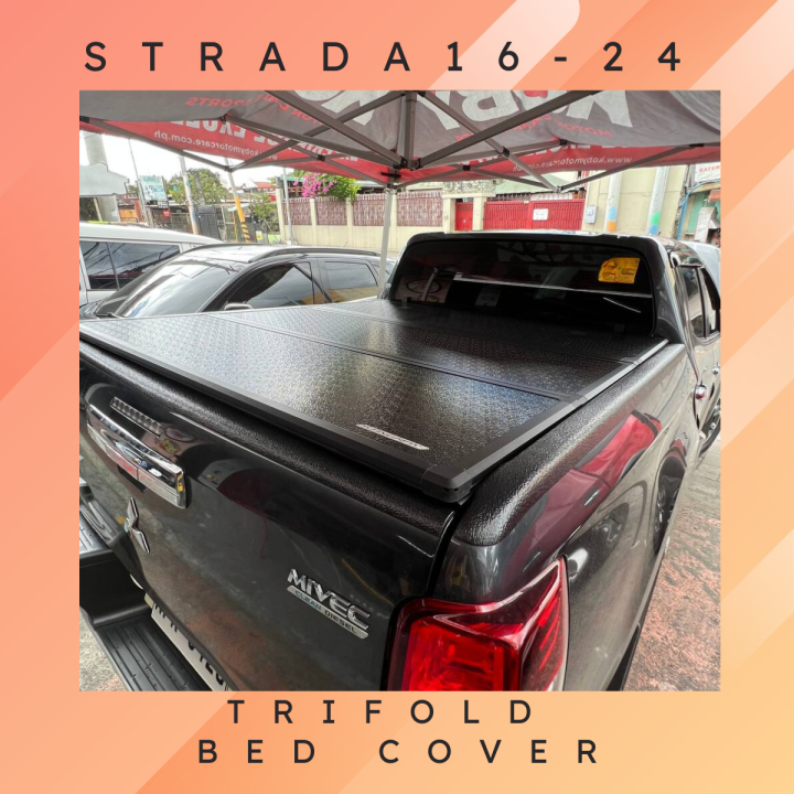 Mitsubishi Strada trifold bed cover hard aluminum material CMPH | Lazada PH