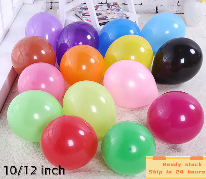 1012 Inch Matte Colorful Latex Neo Balloonsbelon Bulat Warna Warni亚光乳胶圆形气球 Lazada