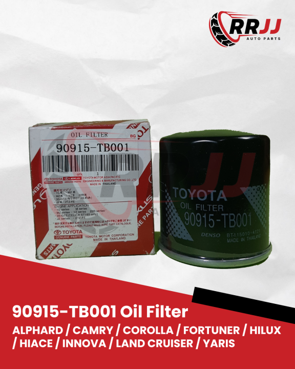 Toyota Genuine Parts 90915-TB001 Oil Filter ALPHARD / CAMRY / COROLLA / FORTUNER / HILUX / HIACE ...