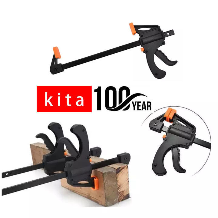 6 Inch long F Clamp Wood Working Clamps Quick Ratchet Release Speed ...