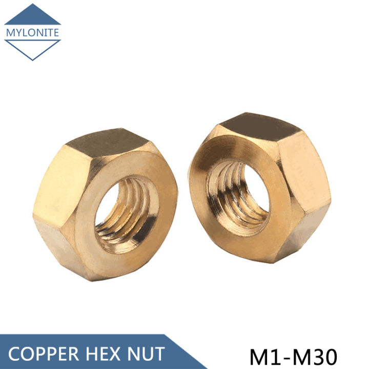 Brass Copper Hex Nuts M1.4 M1.6 M2 M2.5 M3 M4 M5 M6 M8 M10 M12 M14 M16 ...