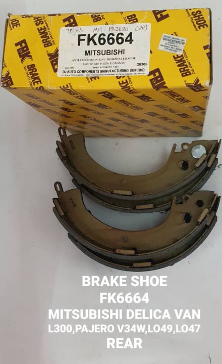 BRAKE PAD MITSUBISHI DELICA VAN L300 REAR FK6664 | Lazada