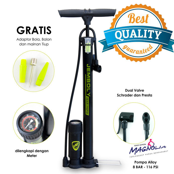 Pompa Sepeda Jemboly / Pompa Angin / Motor / Bola / Balon - Hitam Pompa ...