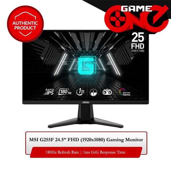 MSI G255F 24.5” FHD Rapid IPS 1ms (GtG) Adaptive-Sync Flat Gaming ...