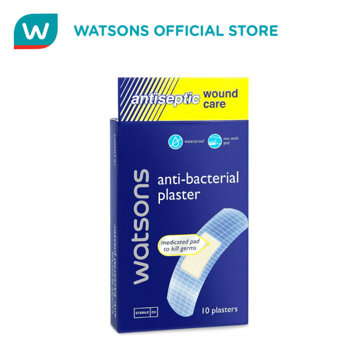 WATSONS Anti-Bacterial 10 Plasters | Lazada PH