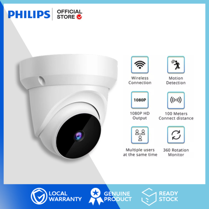 PHILIPS 3MP Indoor CCTV IP Wifi Camera Wireless Security Smart ...