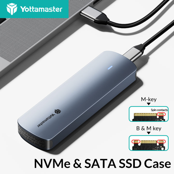 Yottamaster NVMe SATA SSD Case Type C 10Gbps NVMe 5Gbps SATA NGFF ...