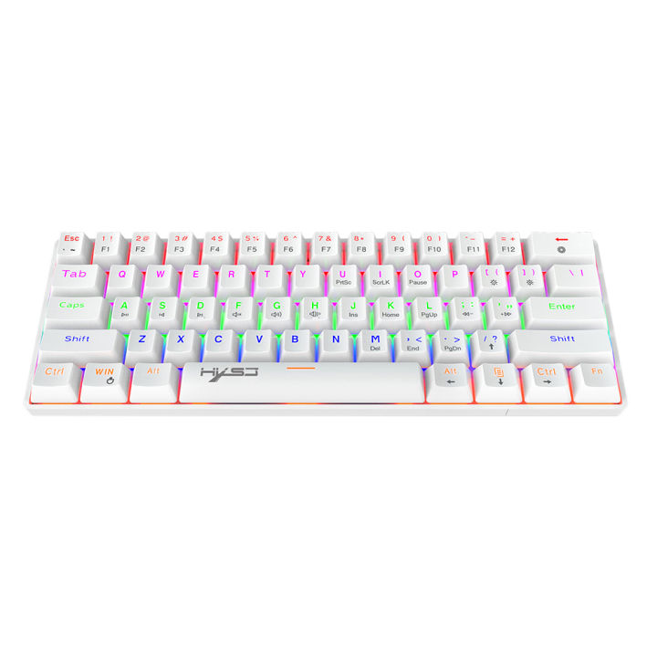 HXSJ V900 Wired 61-key Compact Mechanical Keyboard RGB Backlit Keyboard ...