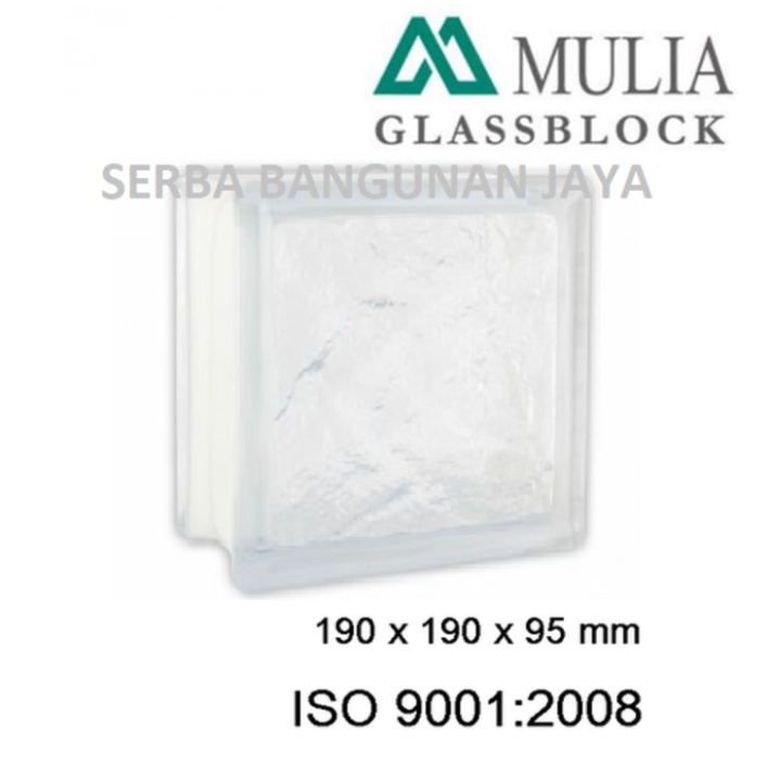 GLASS BLOCK MULIA CRYSTALLIZE SATIN 1 DUS 190 X 190 X 95 mm | Lazada ...