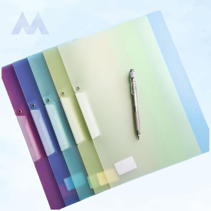 Short A4 Size Waterproof Plastic Folder with Strong Clamp Paper Clip ...