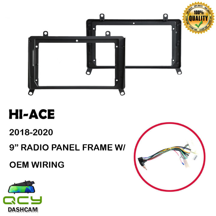 QCY 9 Inch Car Fascia for HI-ACE 2018-2020 Head Unit Fascia Radio Frame ...
