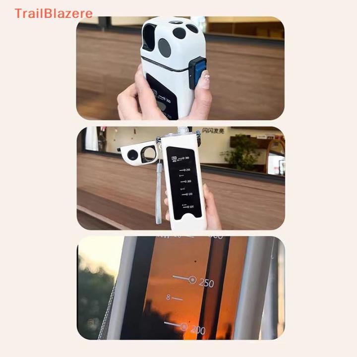 TrailB ขวดน้ำพลาสติก350มล. ขวดสปอร์ตถ้วยสี่เหลี่ยมกันรั่วพร้อมฝาปิดล็อค ...