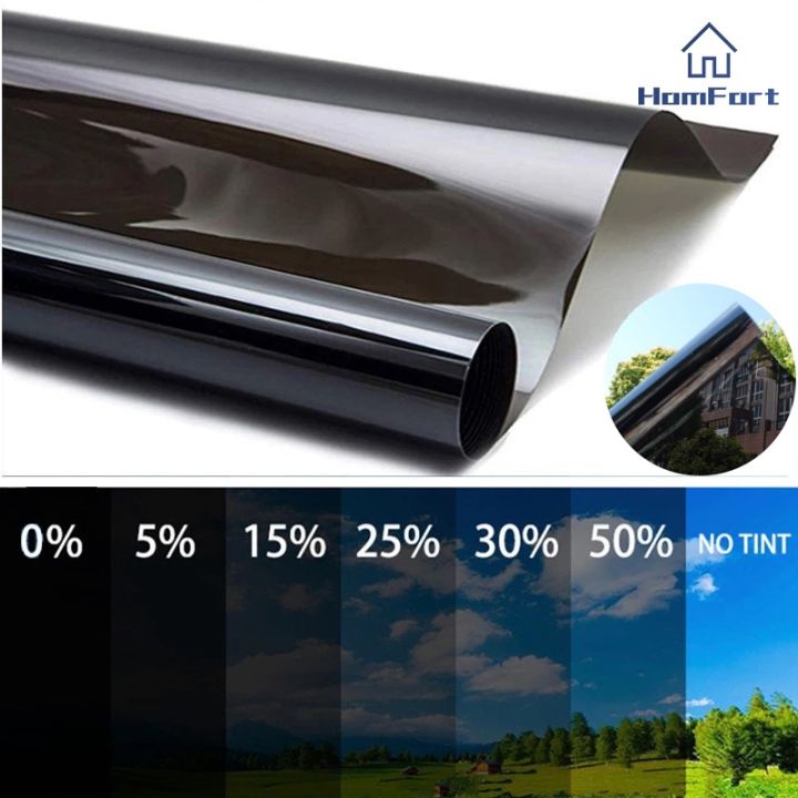 Tinted Rumah/VLT 0 5 20 35 50 /Tinted Hitam 100/UV Black Window Film ...