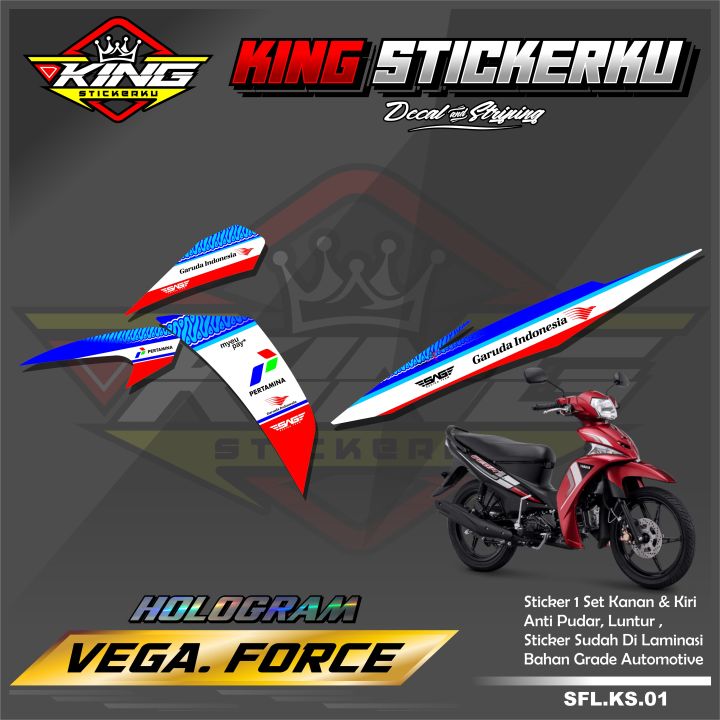 Sticker Striping Variasi Vega Force - Stiker Striping Motor Vega Force Desain Mandalika. KS.01 ...