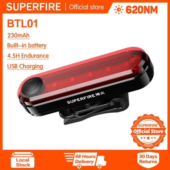 SUPERFIRE BTL01 Bicycle tail lamp Rechargeable outdoor night riding ...