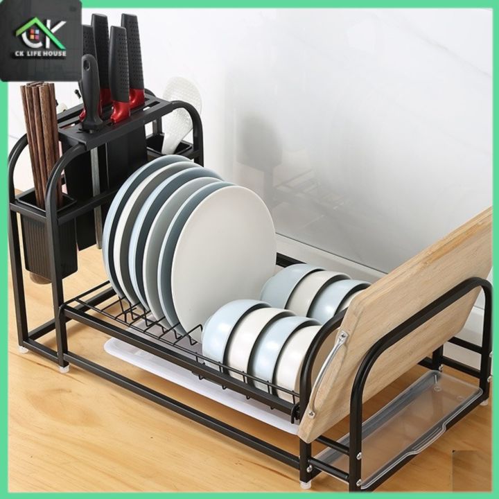 (READY STOCK)Multifunctional Kitchen Dishes Drainer Storage with ...