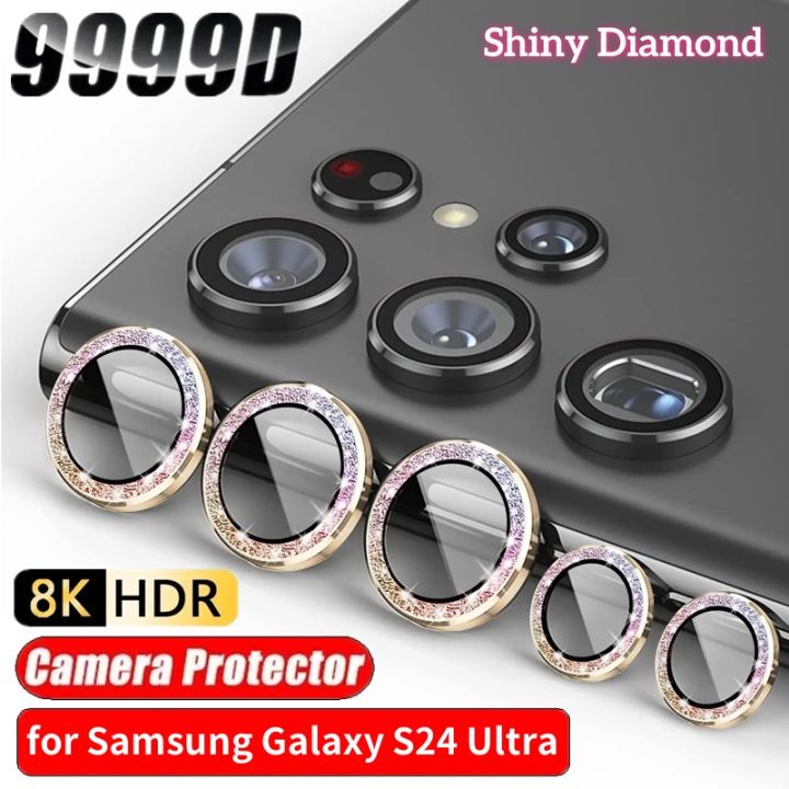 Colour Diamond Metal Camera Lens Ring HD Glass Screen Protective Cover ...