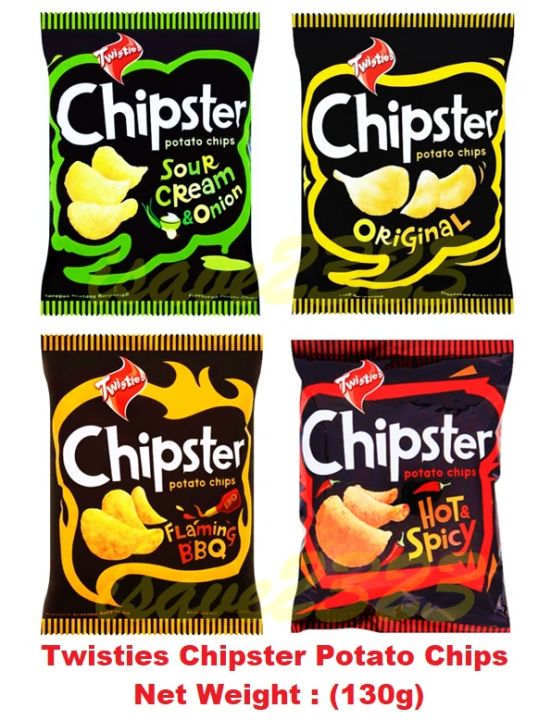 Twisties Chipster Potato Chips (130g) - BBQ / Original / Hot & Spicy ...