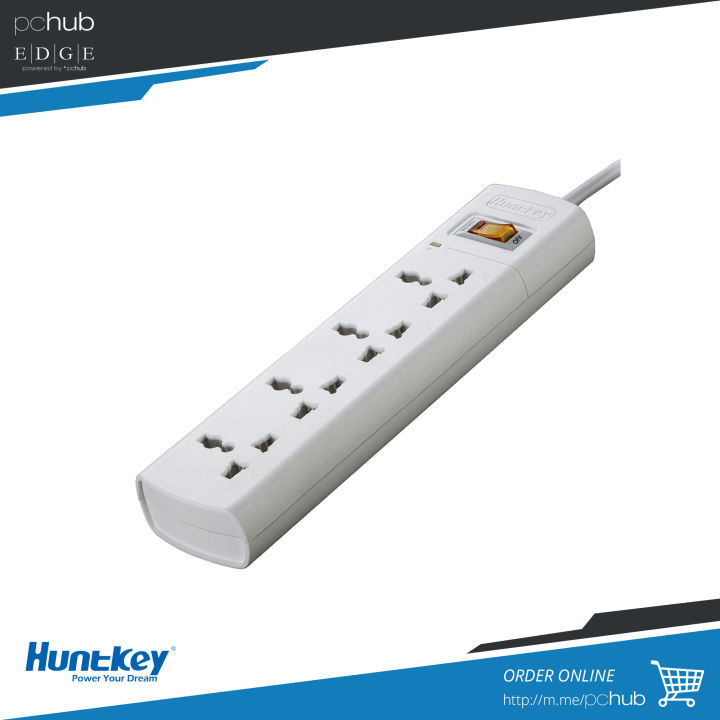 PChub | Huntkey SZM404-4, Power Strip Surge Protector, 4 Socket, 1.5 Meters | Lazada PH