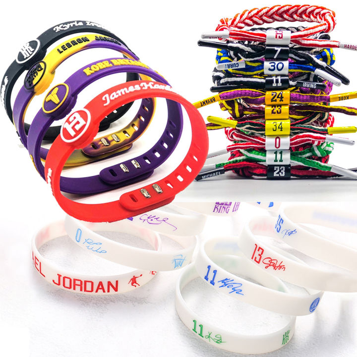 3Pcs/set Silicone Bracelet Adjustable Wristband NBA Basketball Star ...