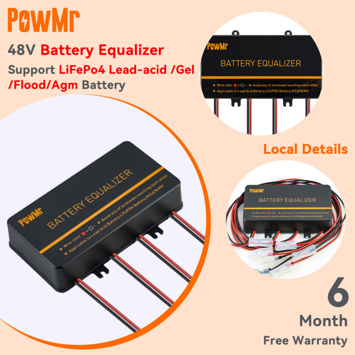 PowMr อีควอไลเซอร์4ชิ้น,สำหรับ2.4V/3.6V/6V/9V/12V ตะกั่วกรด/ลิเธียมเหล็กฟอสเฟต/นิเกิลเลตต์ Ni/MH ...