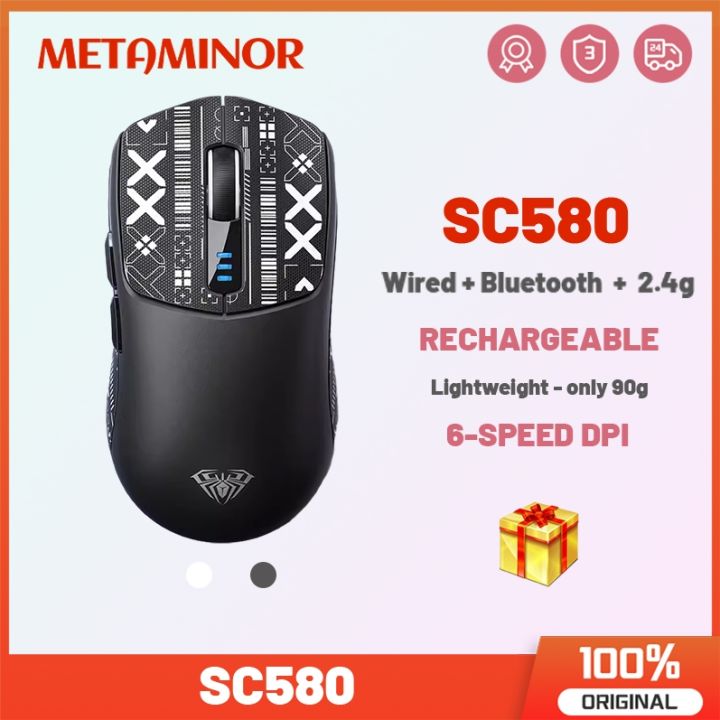 AULA SC580 Wireless Mouse Bluetooth/2.4G/Type-C Rechargeable Gaming ...