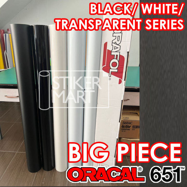 Stikermart Oracal 651 Big Piece Sticker - Black Sticker White Sticker ...
