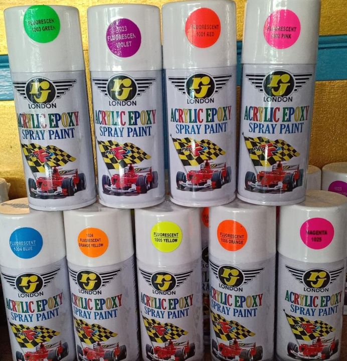 Pilok Cat Semprot Pilox RJ London Warna STABILO 150cc (Red, Blue, Yellow, Green, Magenta, Violet ...