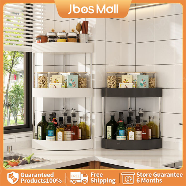 Kitchen Corner Trolley Rolling Utility Cart Storage Rack Organizer ...