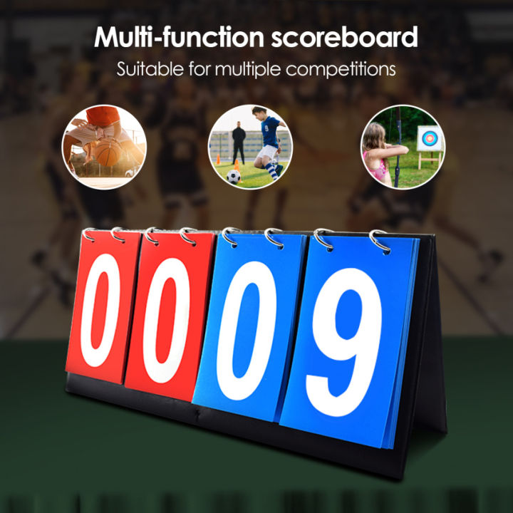 2/4-Digital Portable Table Top Scoreboard Flipper, Multi Sports Score ...
