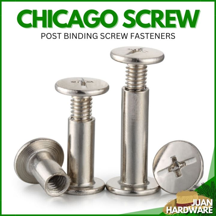 Flat Head Chicago Screw Book Binding Post Screw 4MM 5MM Connecting Bolt ...