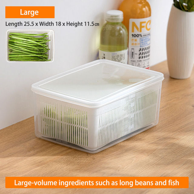 Household Refrigerator Fresh-Keeping Box With Lid Plastic Freezer ...