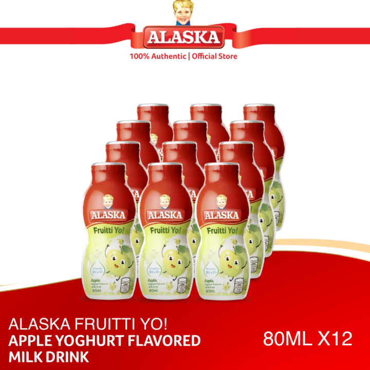 Alaska Fruitti Yo! Apple Yoghurt Milk Drink 80ml | Set of 12 | Lazada PH