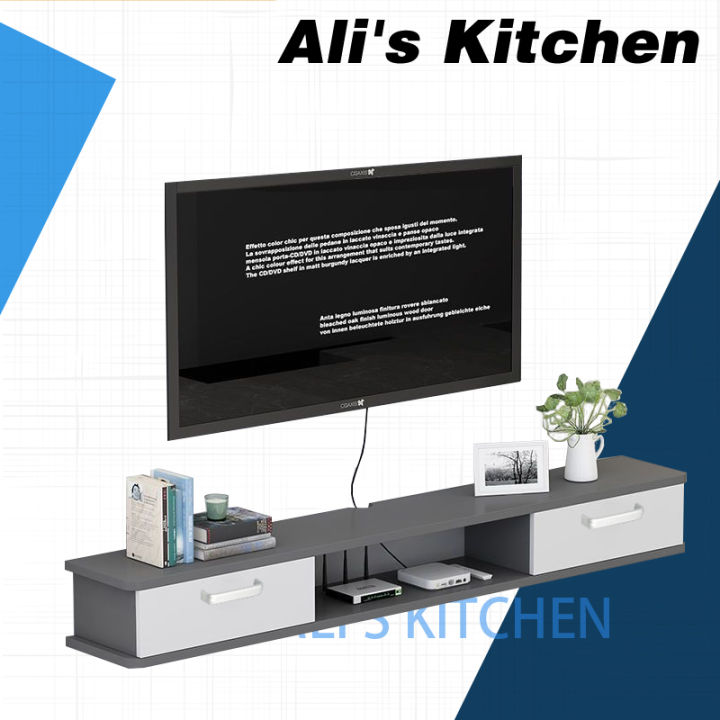 Simple wall-mounted TV cabinet combination wall-mounted TV cabinet set ...