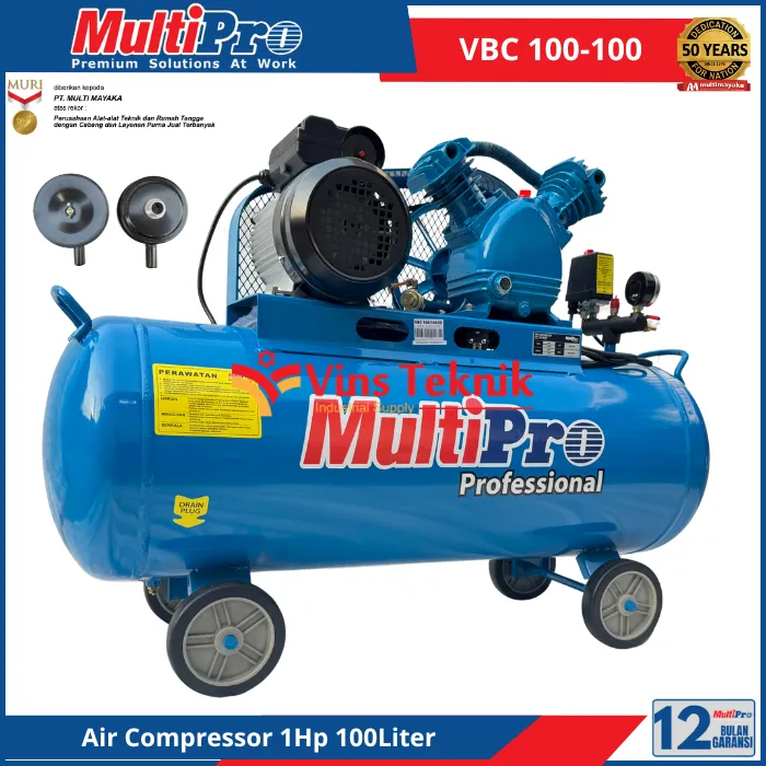MULTIPRO VBC 100/100 Mesin Kompresor Angin Air Compressor Belt Drive ...