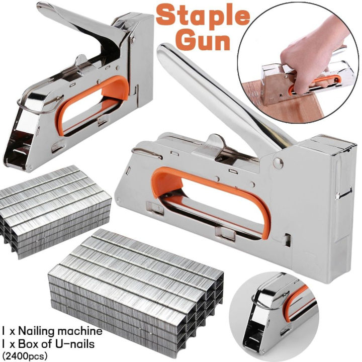 Staple Gun Tacker Heavy Duty Stapler Nail Gun Heavy Duty Staple Gun Nailer Furniture | Lazada PH