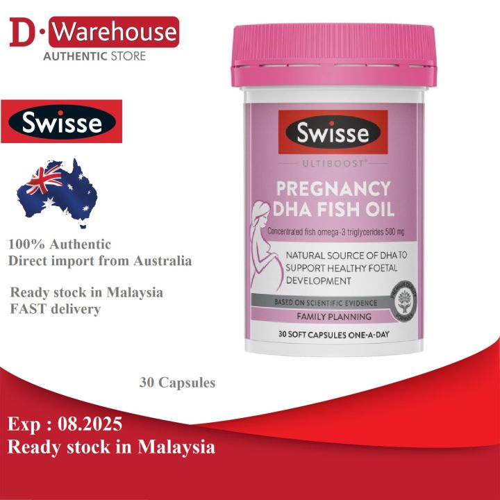 SWISSE Ultiboost Pregnancy DHA Fish Oil 30 Soft Capsules | Lazada